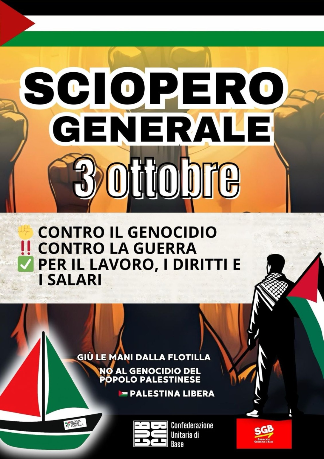 Sciopero generale proclamato per venerdì 3 ottobre - CUB